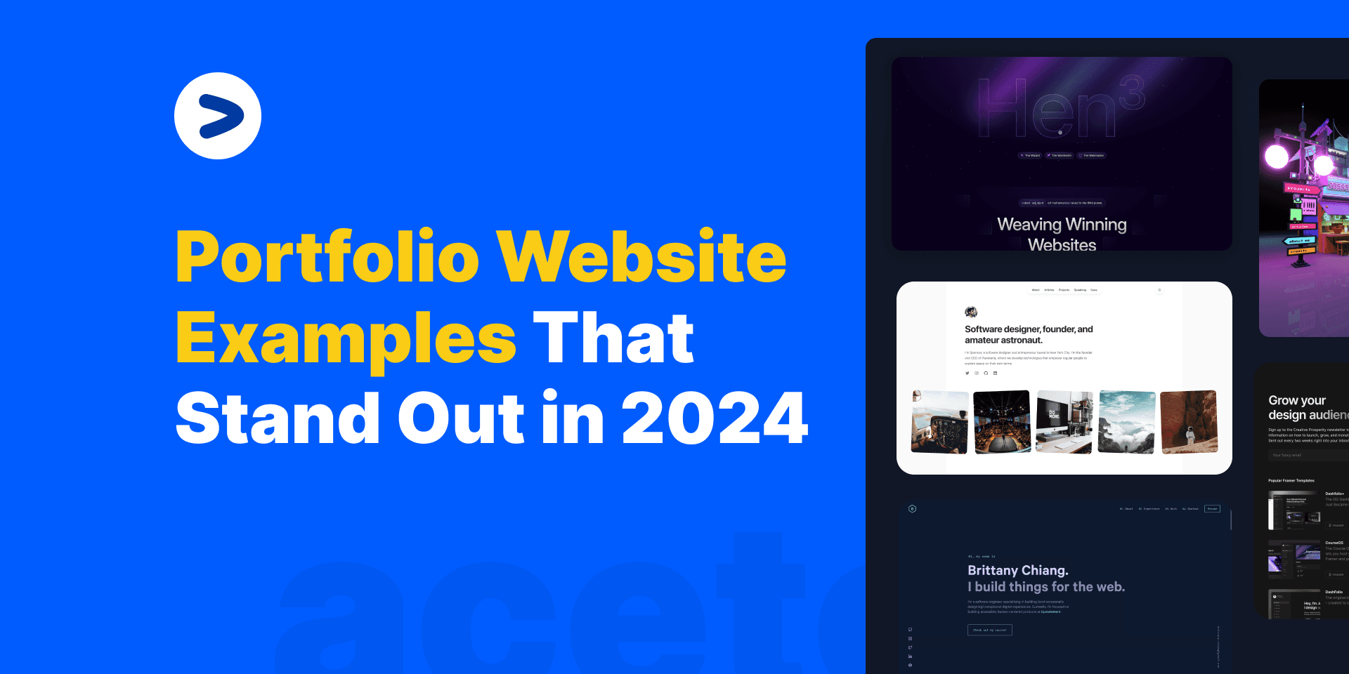 10 Portfolio Website Examples That Stand Out In 2024 | Aceternity